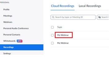 How do I download a Zoom recording from Zoom Cloud Storage? - Support ...